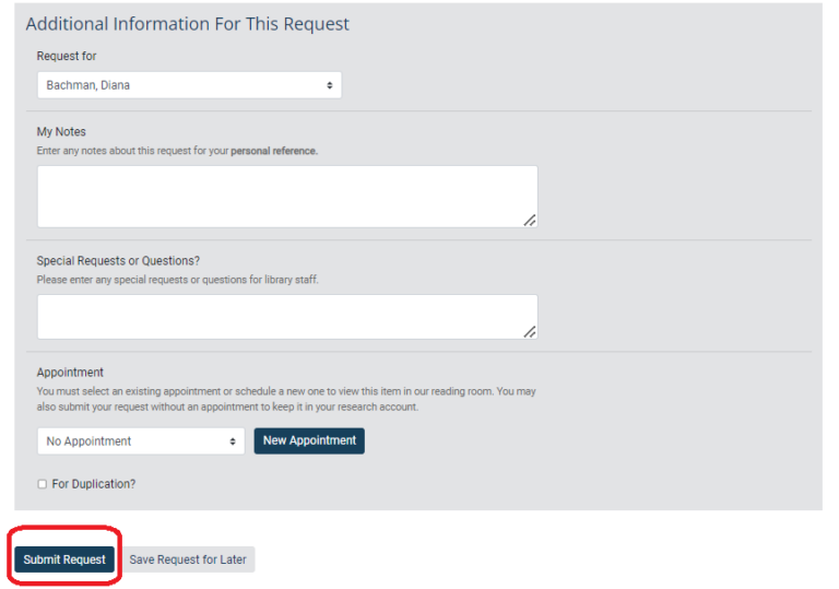 Requesting Items | Bentley Historical Library