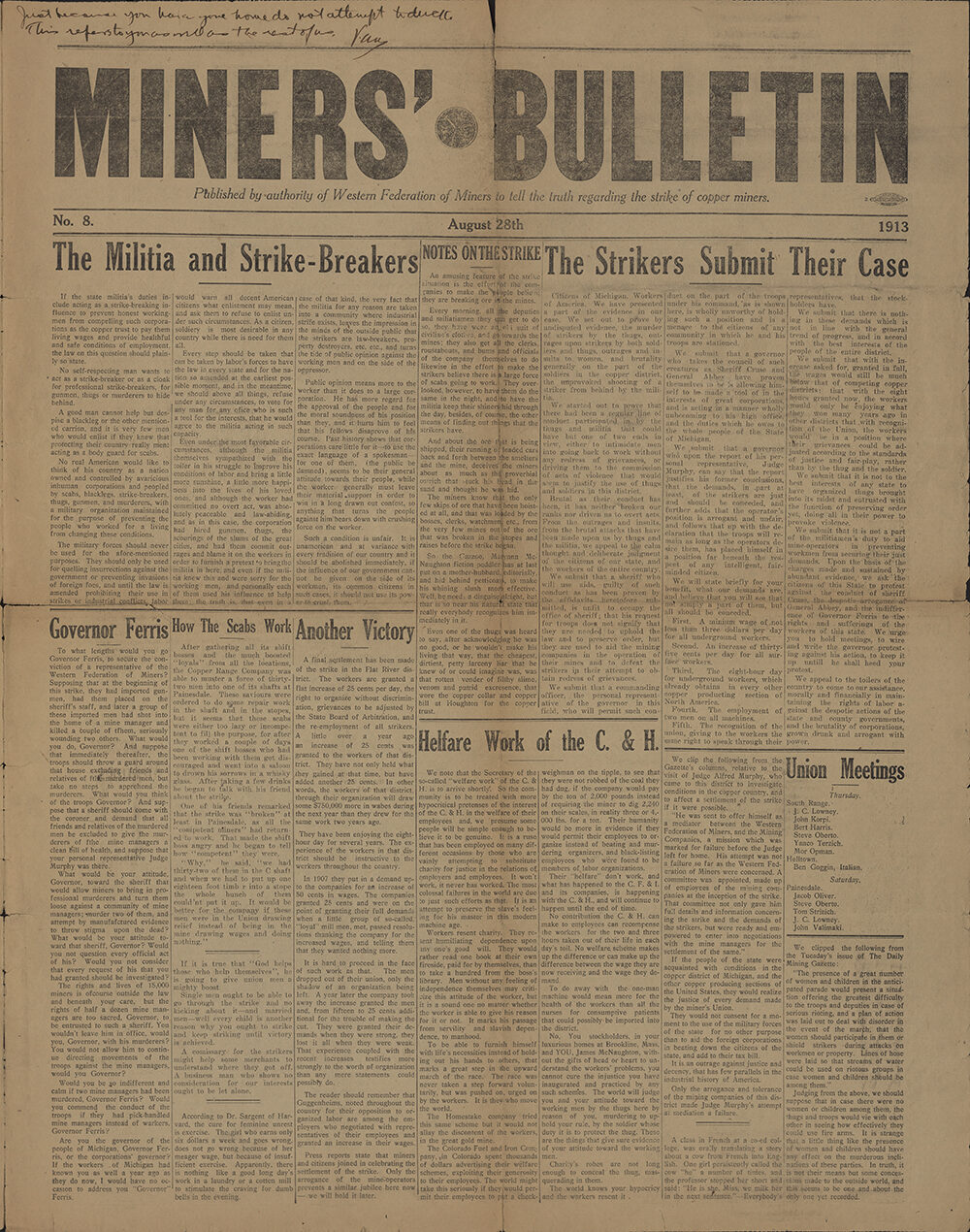 The Copper Line | Bentley Historical Library